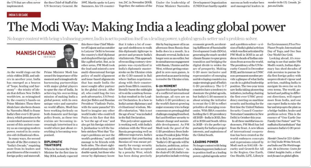The Modi Way: Making India a leading global power | India Writes